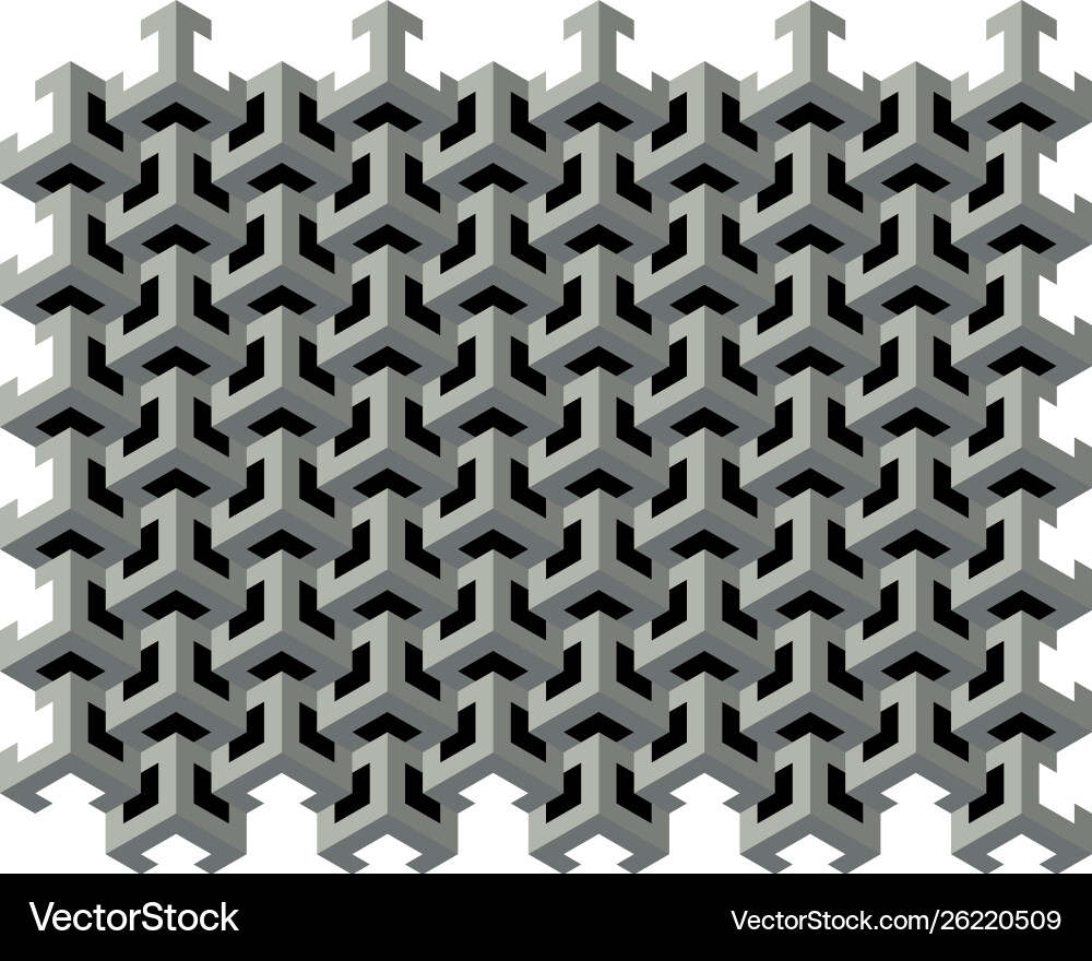 3d abstract boxes seamless pattern background Vector Image