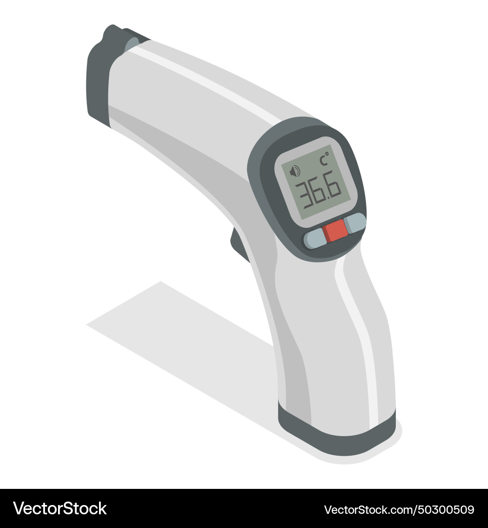 3d isometric flat set of thermometers item Vector Image