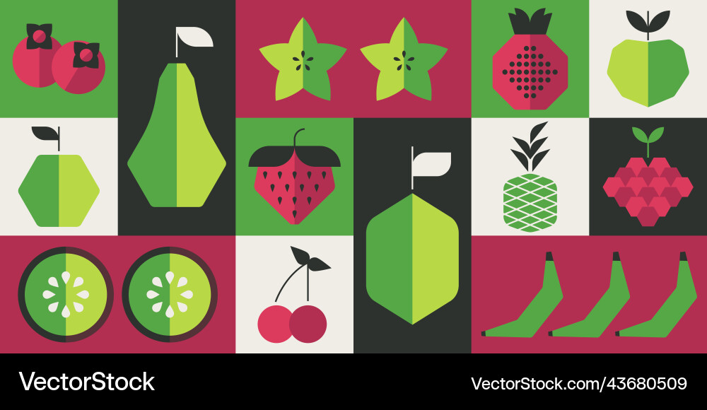 Abstract Fruit Geometry Royalty Free Vector Image