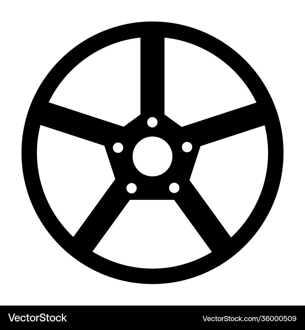 Car wheel Royalty Free Vector Image - VectorStock