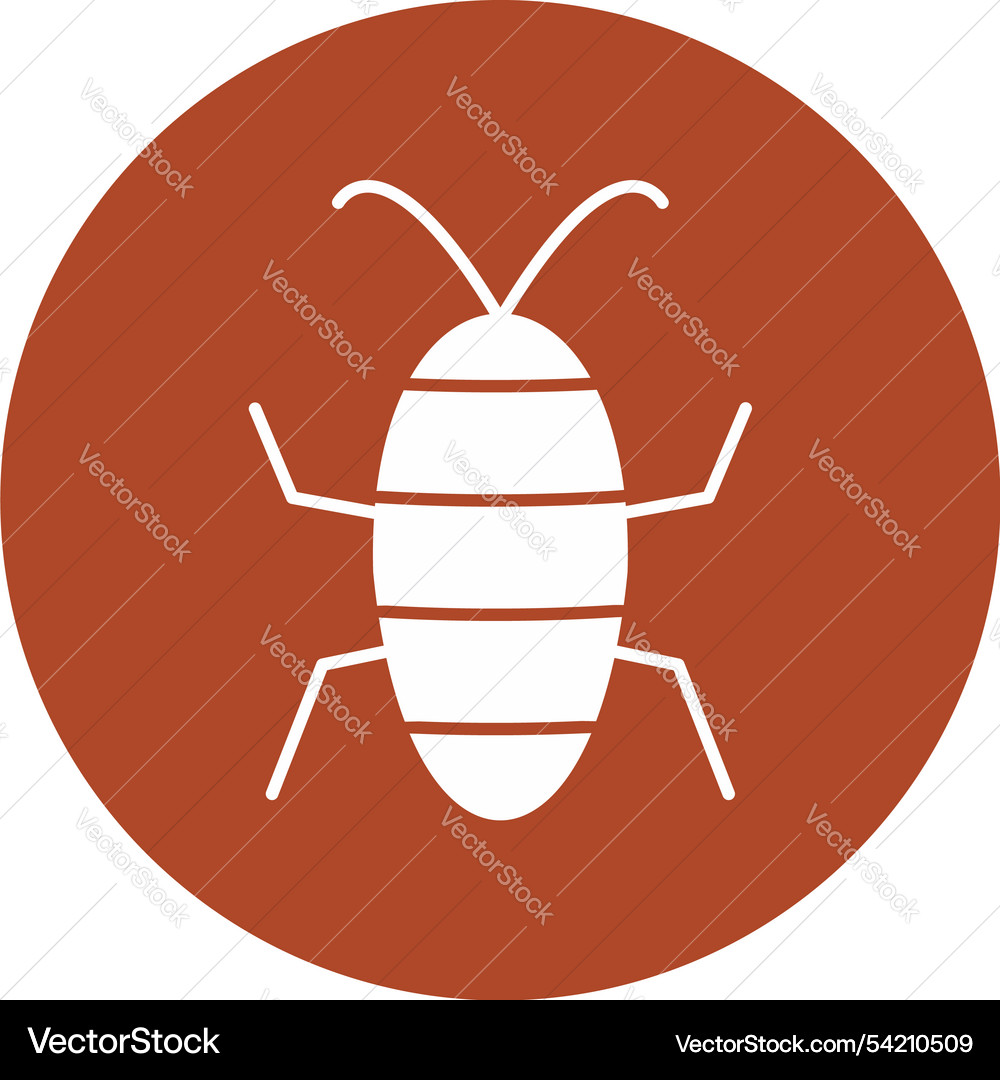 Cicada glyph circle icon Royalty Free Vector Image