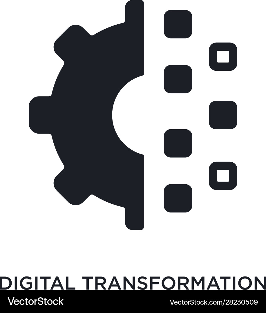 Digital transformation isolated icon simple Vector Image