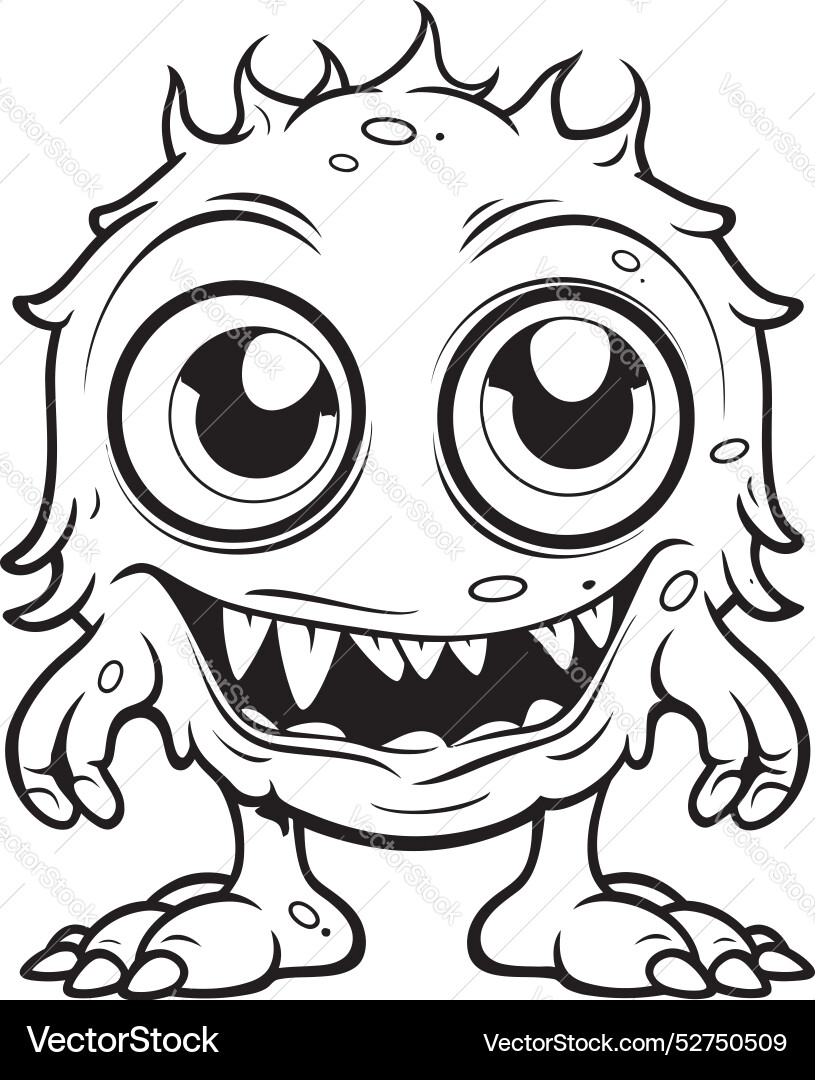 Enigmatic entities coloring pages showcasing Vector Image