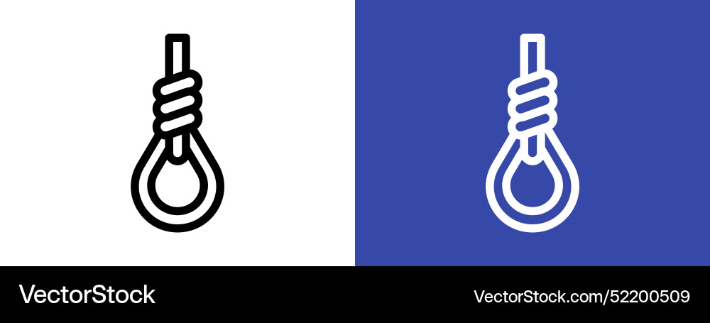 Gallows icon logo sign set outline Royalty Free Vector Image