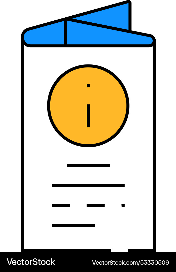 Information booklet icon color Royalty Free Vector Image