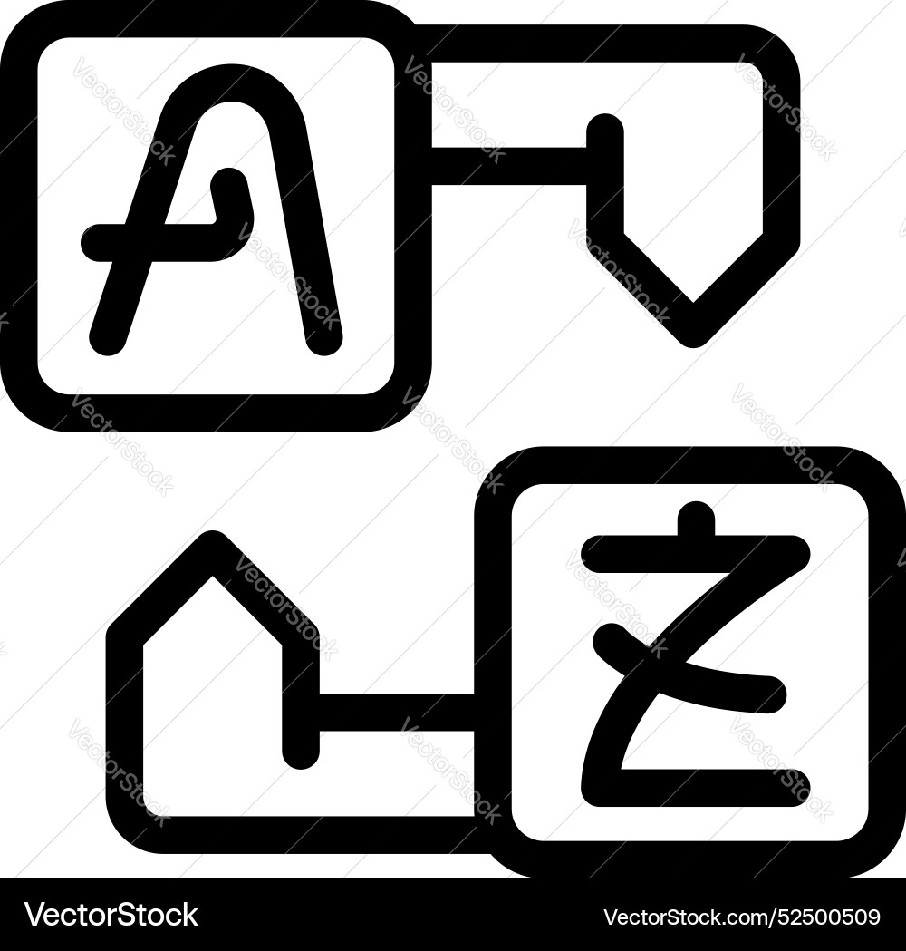 Language exchange program connecting english Vector Image