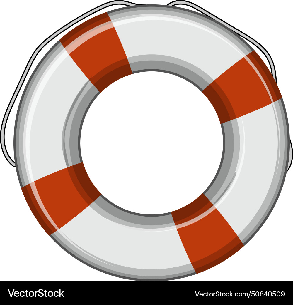 Lifesaver lifebuoy cartoon Royalty Free Vector Image