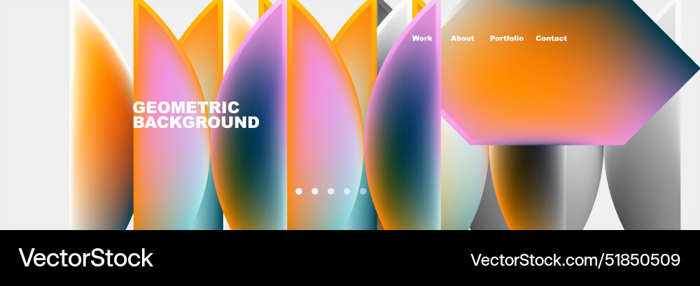 Minimal geometric web site page template design Vector Image