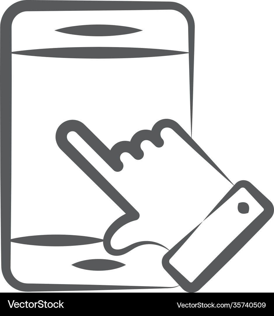 Mobile tap Royalty Free Vector Image - VectorStock