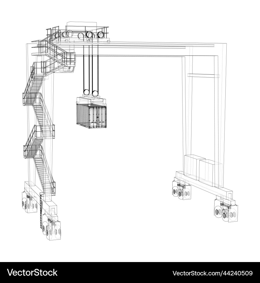 Port cargo crane Royalty Free Vector Image - VectorStock