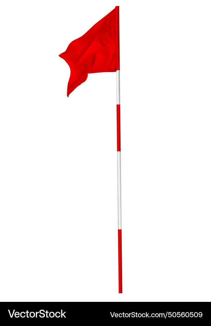 Red golf flag Royalty Free Vector Image - VectorStock
