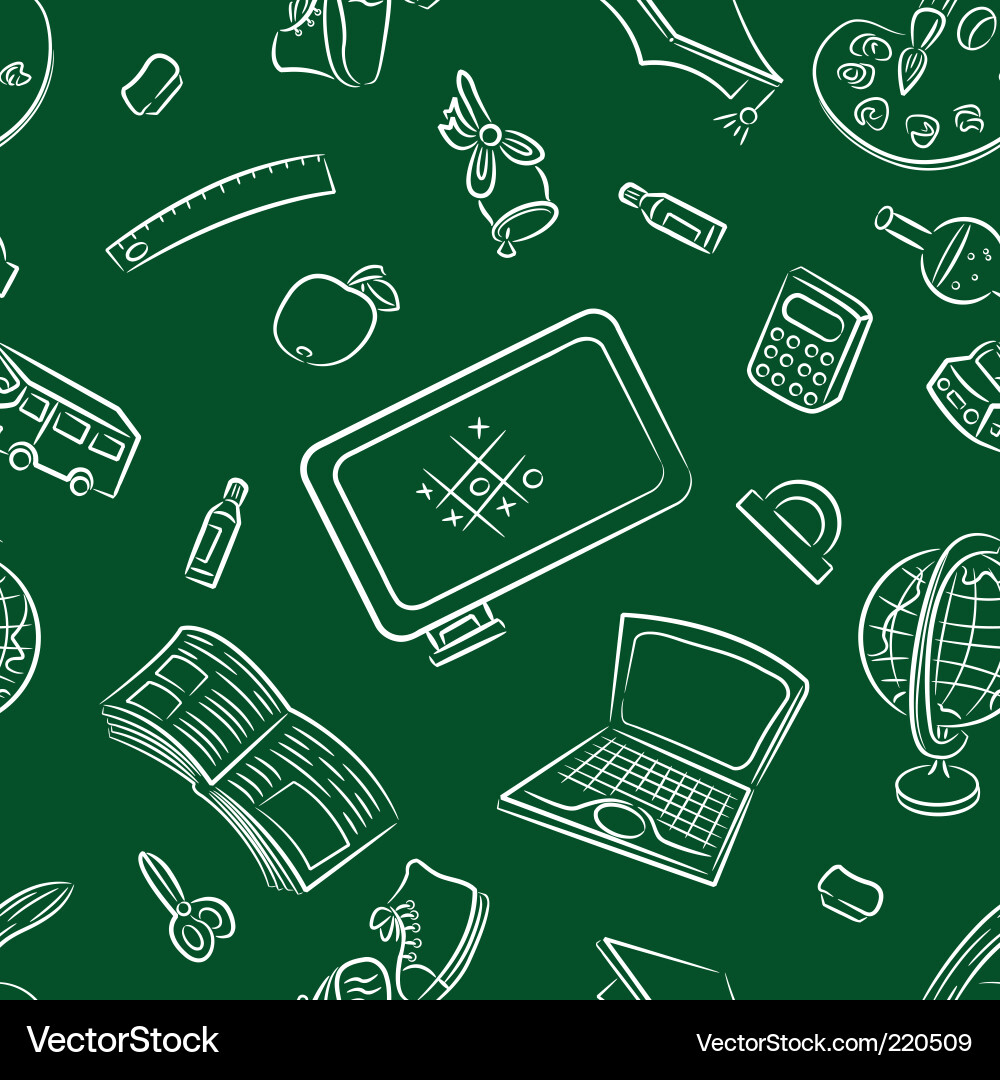 School and Education Pattern Royalty Free Vector Image