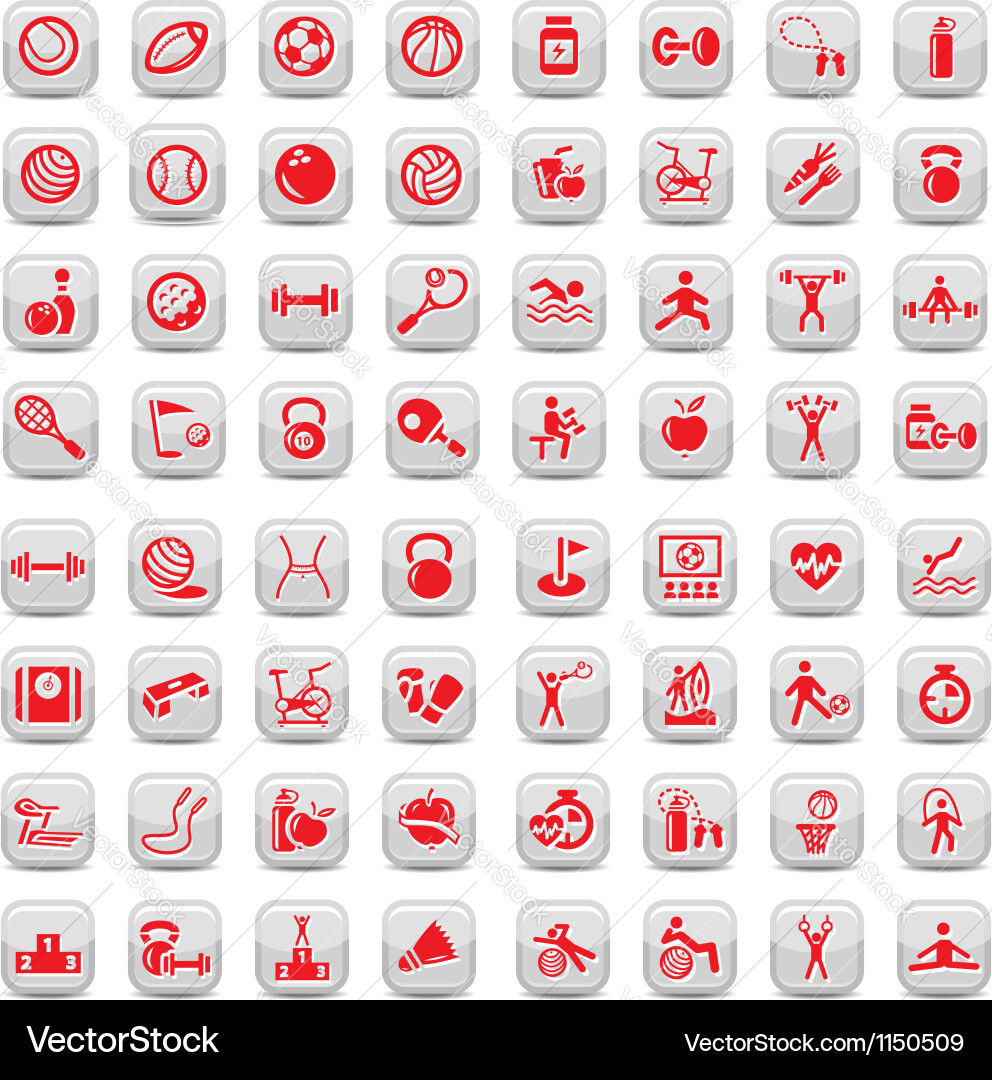 Sports icons set Royalty Free Vector Image - VectorStock