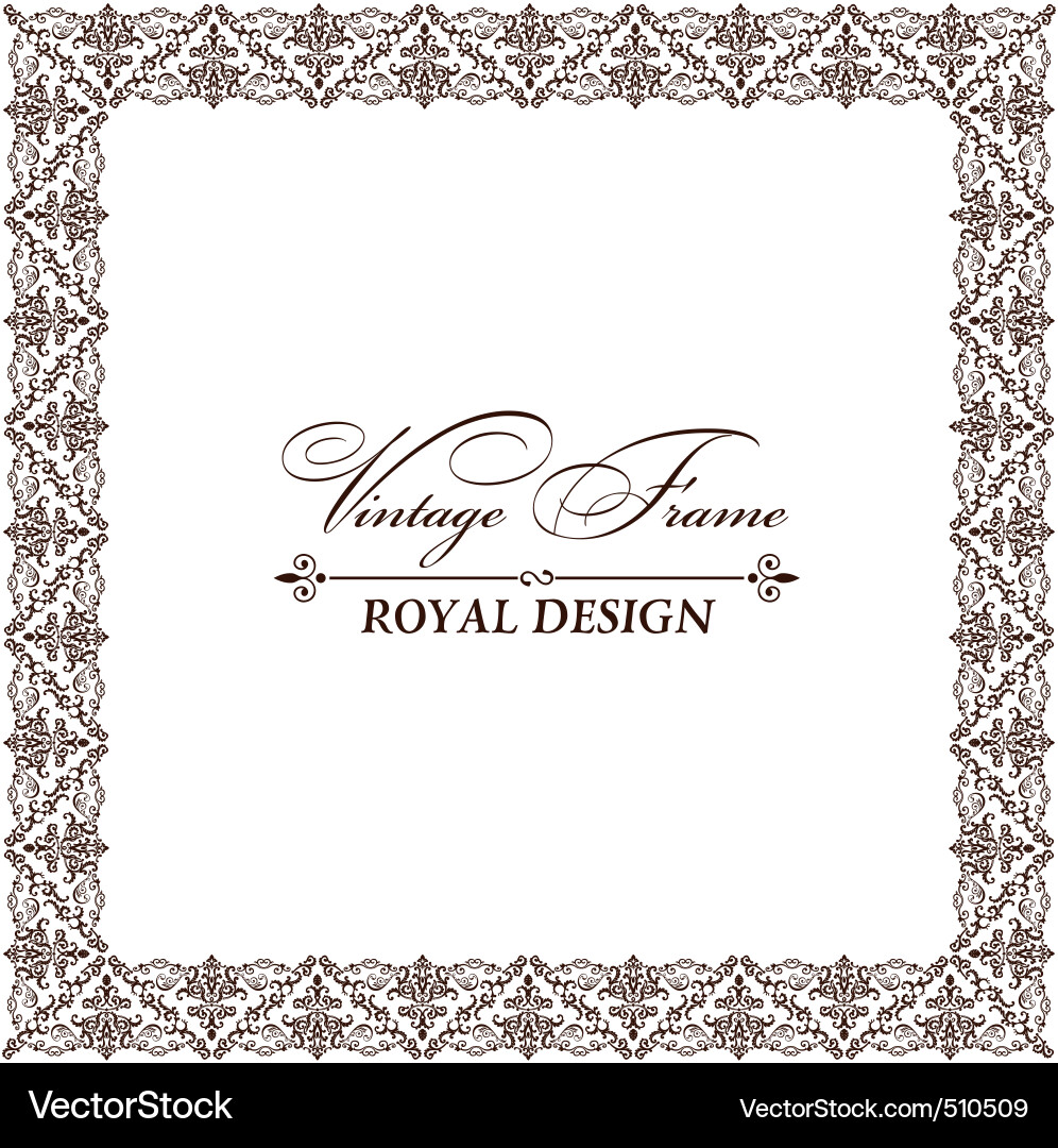 Vintage retro frame ornament Royalty Free Vector Image