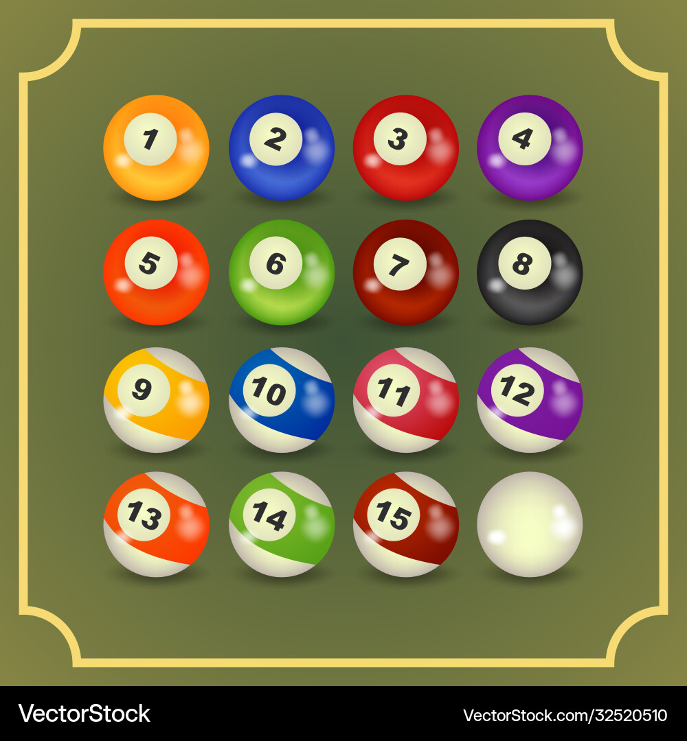 Billiard ball - realistic design Royalty Free Vector Image