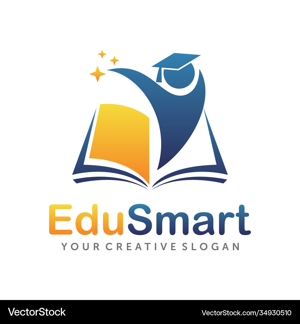 Education logo online school and learning Vector Image