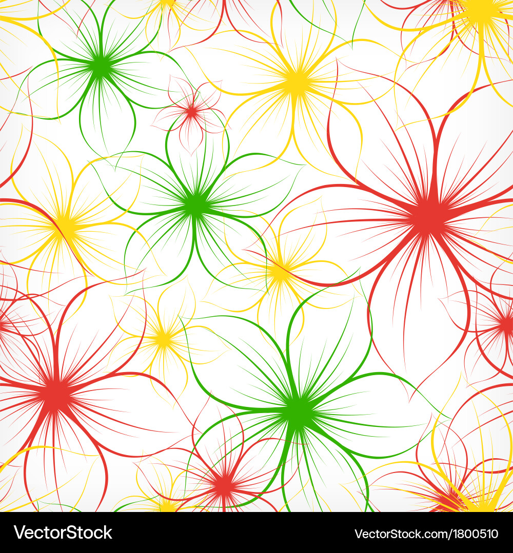 Floral Seamless Flower Background Royalty Free Vector Image
