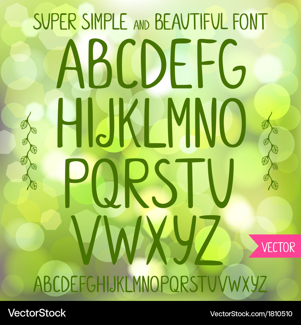 Font Royalty Free Vector Image - VectorStock