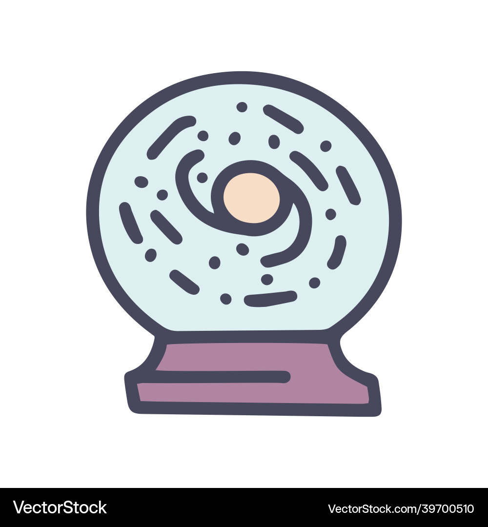 Fortune ball color doodle simple icon Royalty Free Vector