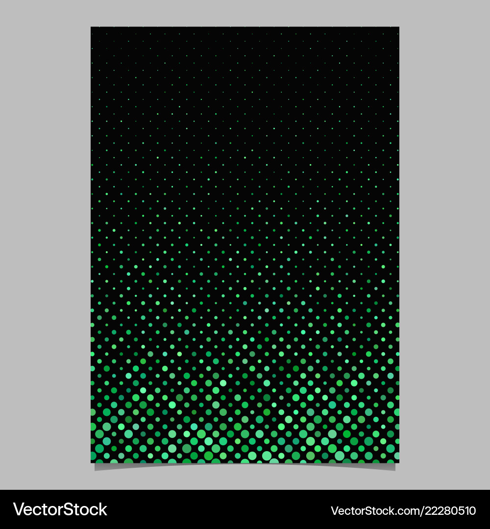 Green dot pattern brochure background Royalty Free Vector