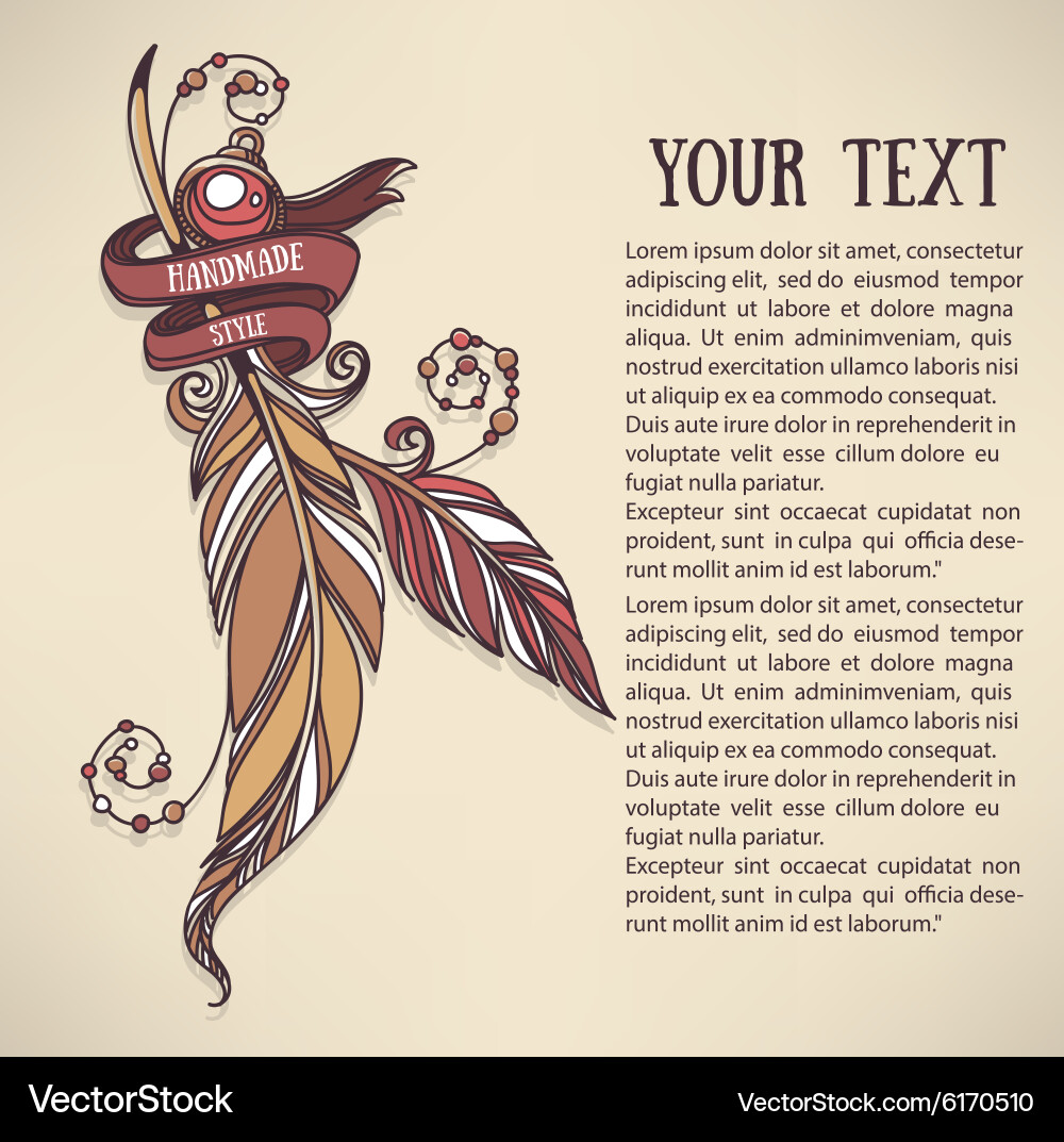 Handmade style Royalty Free Vector Image - VectorStock