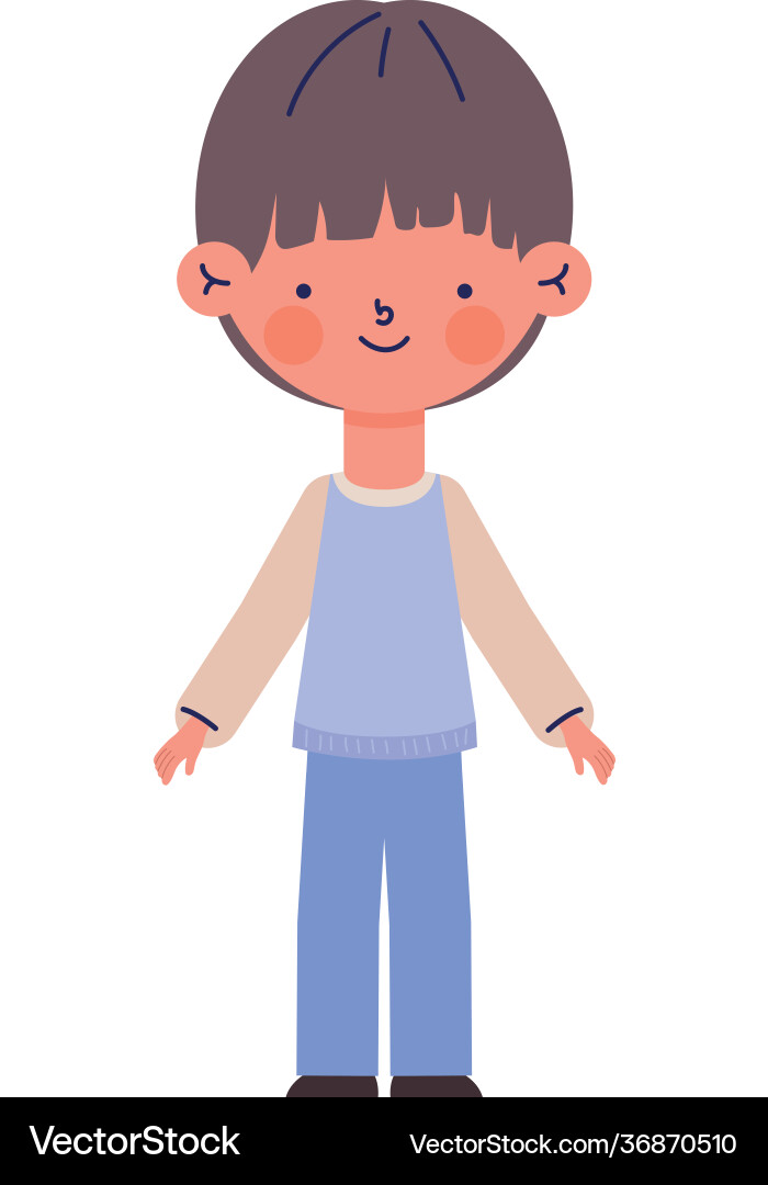 Happy little boy Royalty Free Vector Image - VectorStock