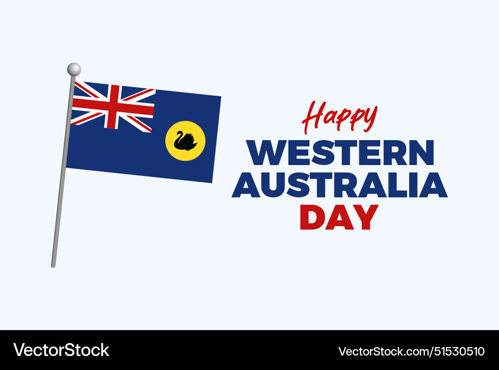Happy western australia day poster Royalty Free Vector Image
