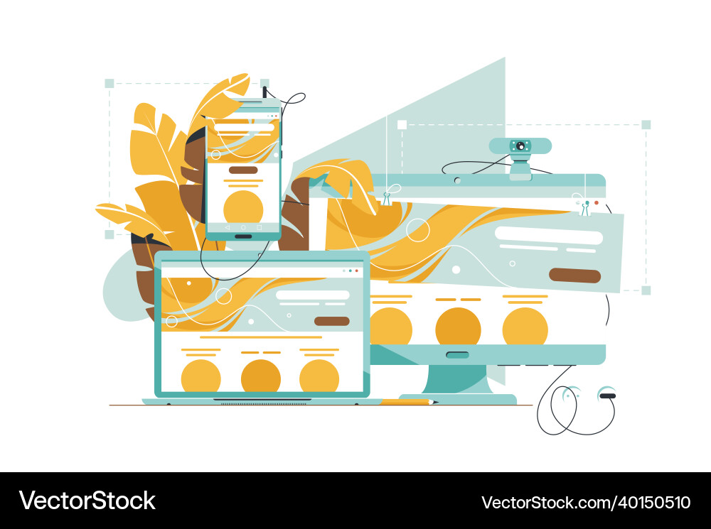 Modern Device Layout Royalty Free Vector Image