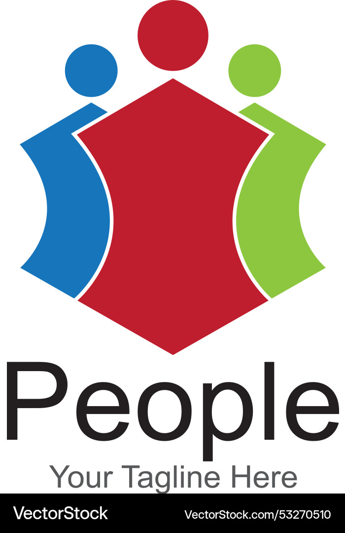 People logo Royalty Free Vector Image - VectorStock