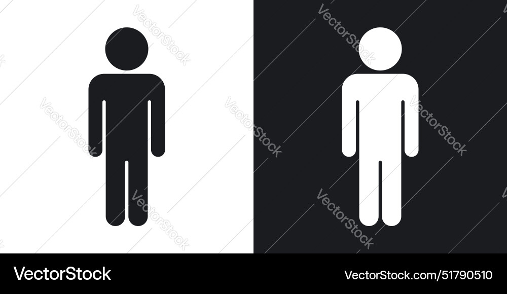 Person Icon Set - Outline & Filled Royalty Free Vector