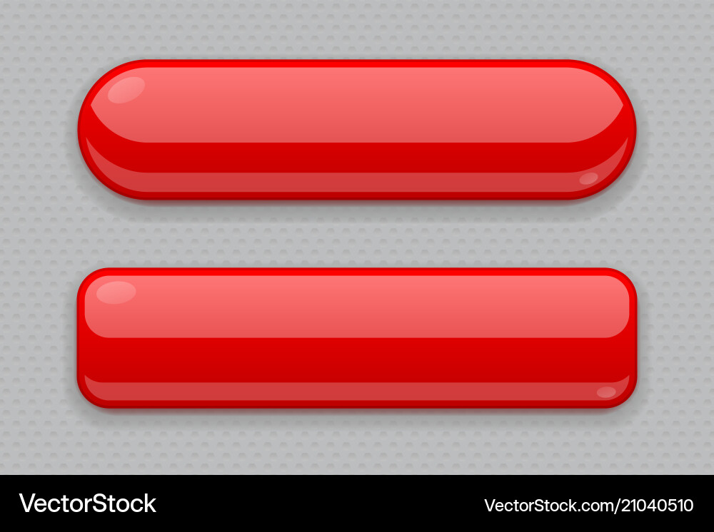 Red Glass Buttons on Gray Background Royalty Free Vector