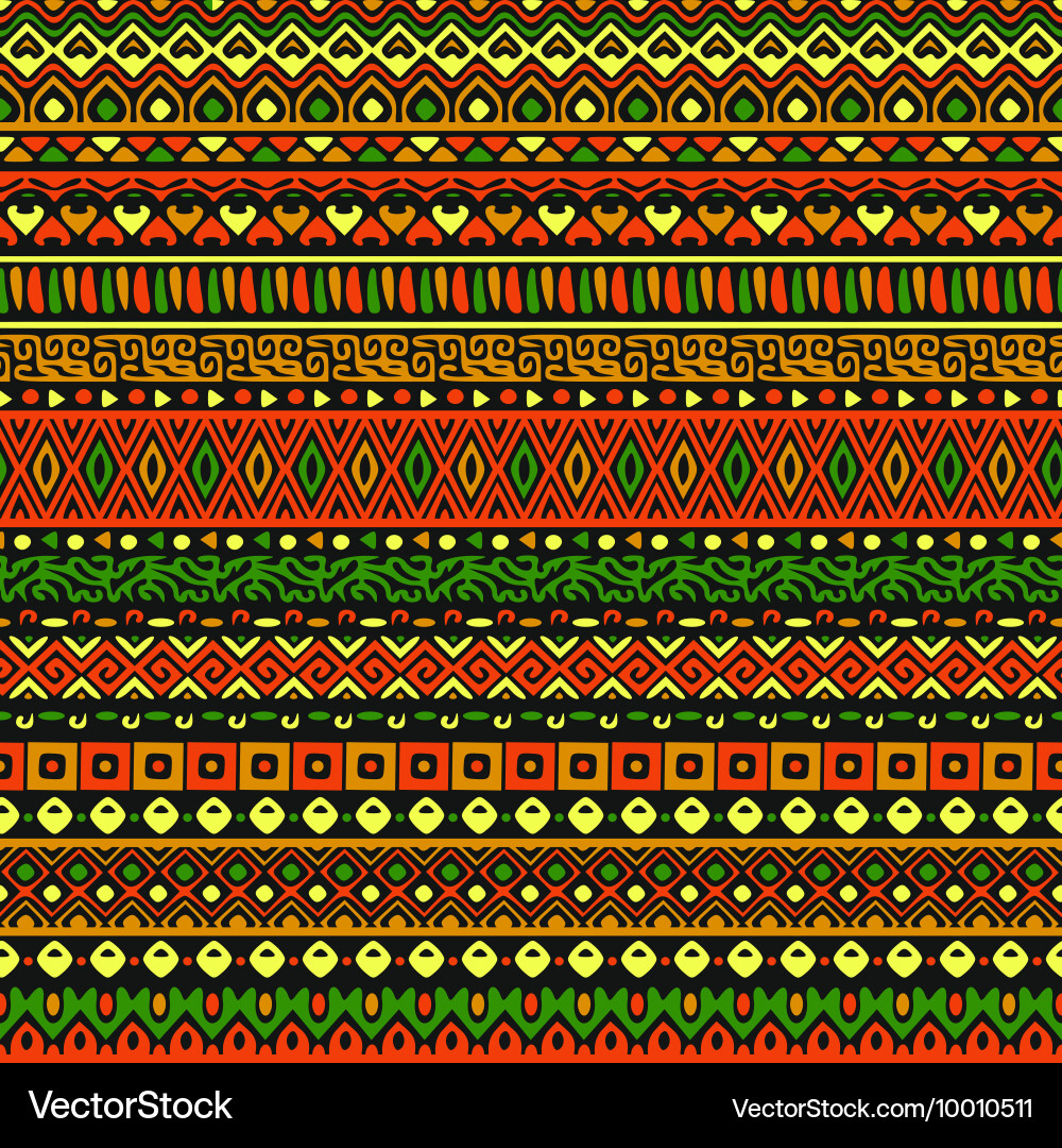 African style pattern with tribal motifs Vector Image