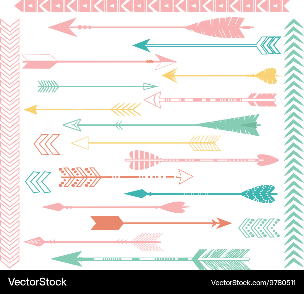 Arrow clip art set Royalty Free Vector Image - VectorStock