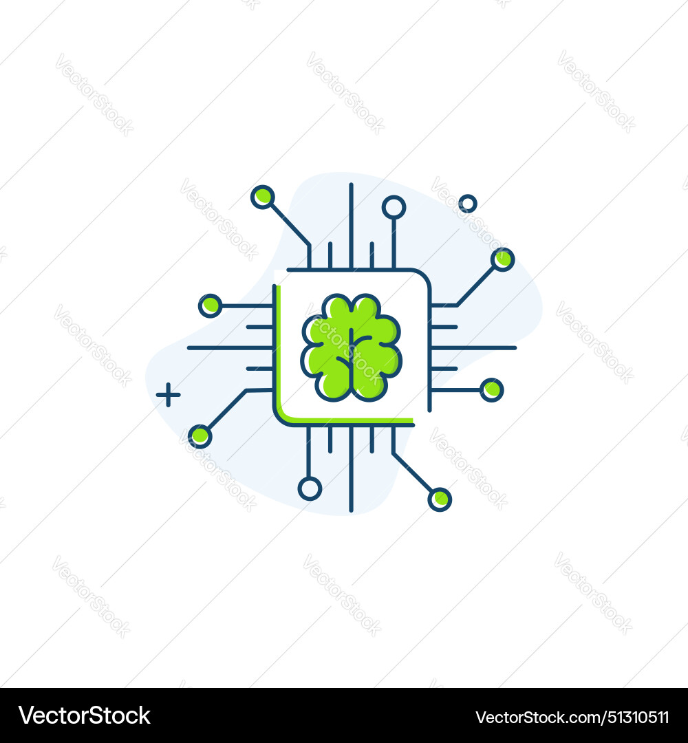 Artificial intelligence intelligent systems icon Vector Image