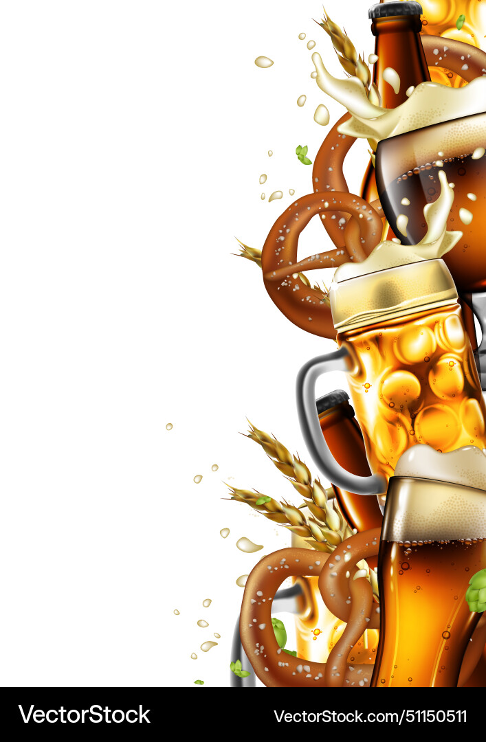 Background with beer elements may be used Vector Image