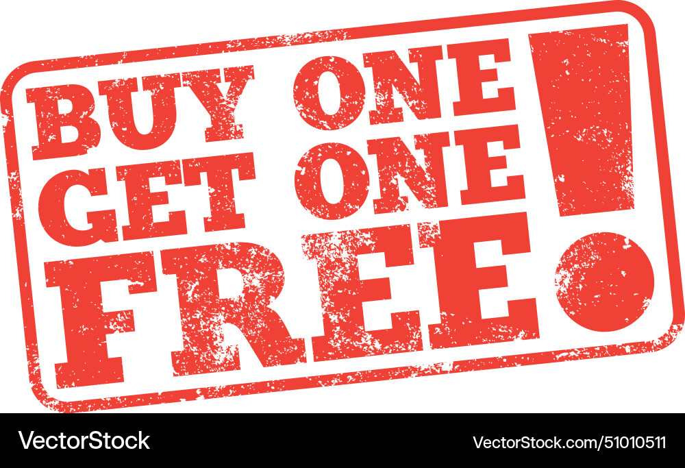 Buy one get free Royalty Free Vector Image - VectorStock
