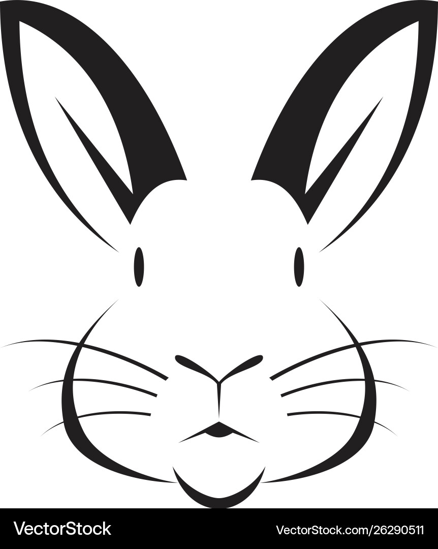 Face rabbit Royalty Free Vector Image - VectorStock
