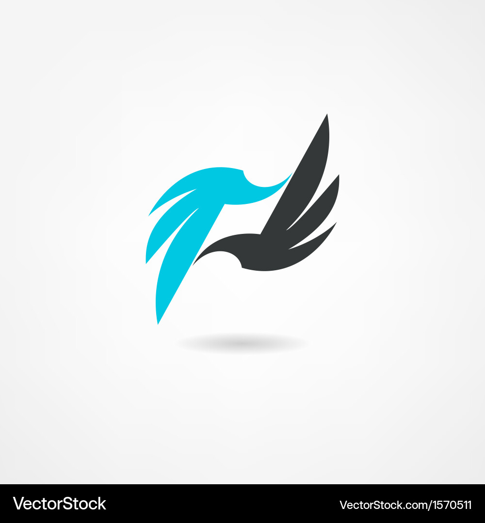 Flying Bird Icon Royalty Free Vector Image - VectorStock