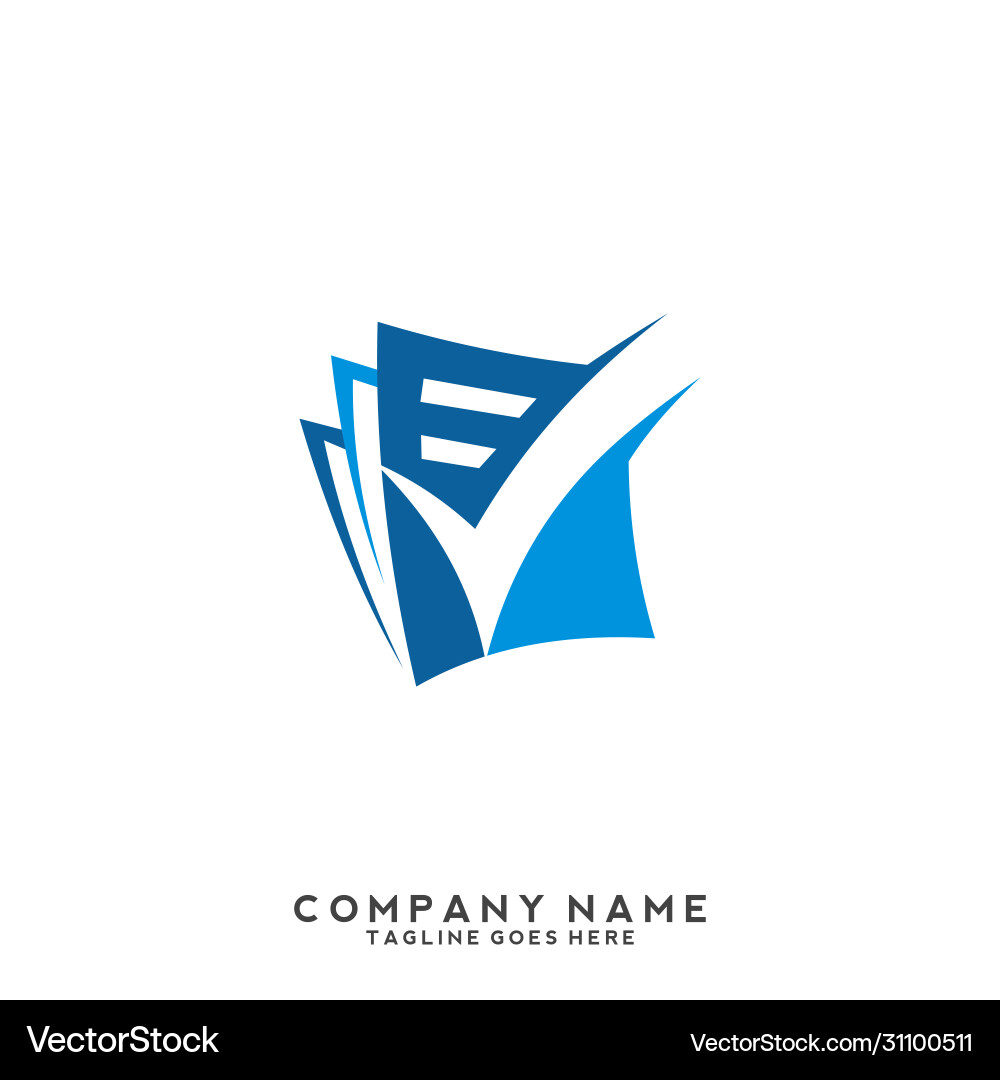 Paper document logo for software agency Royalty Free Vector