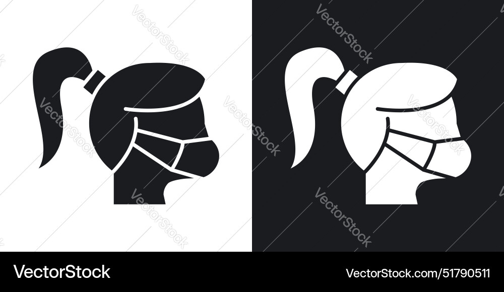 Person in mask icon Royalty Free Vector Image - VectorStock