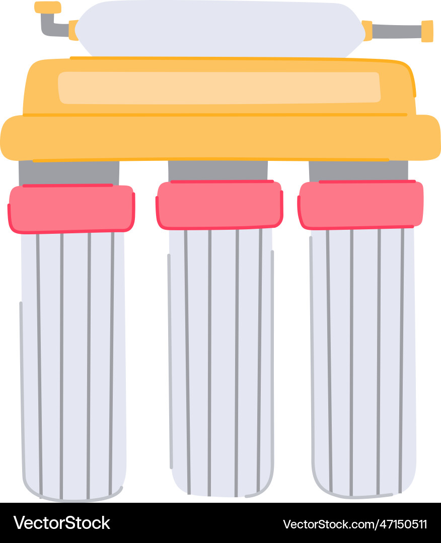 Purification water filter cartoon Royalty Free Vector Image