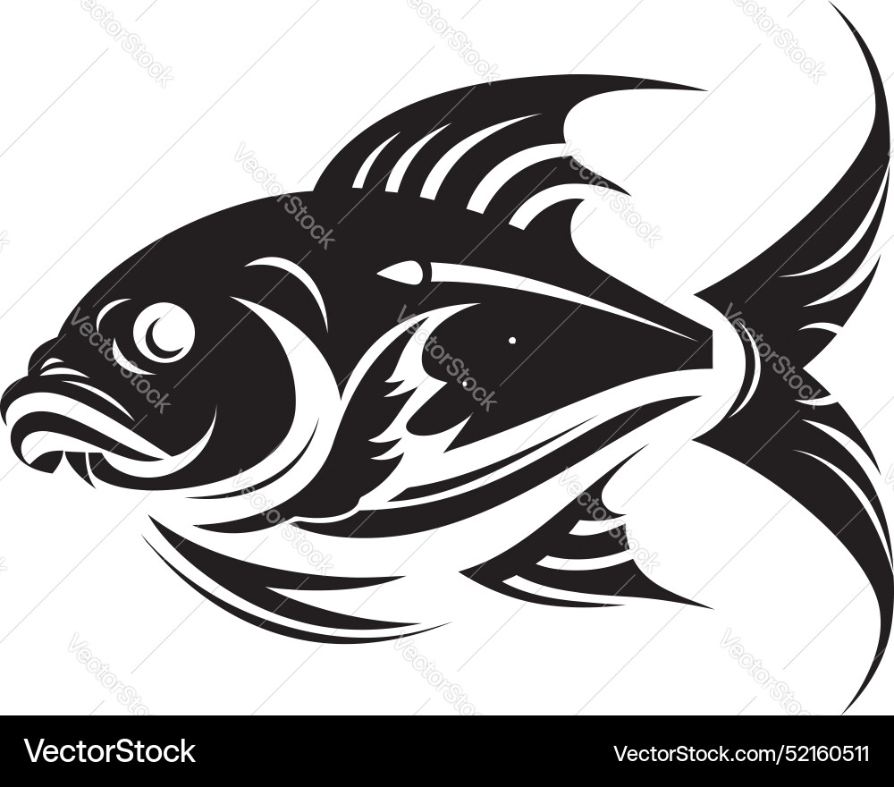 River reverie fish icon serene stream Royalty Free Vector
