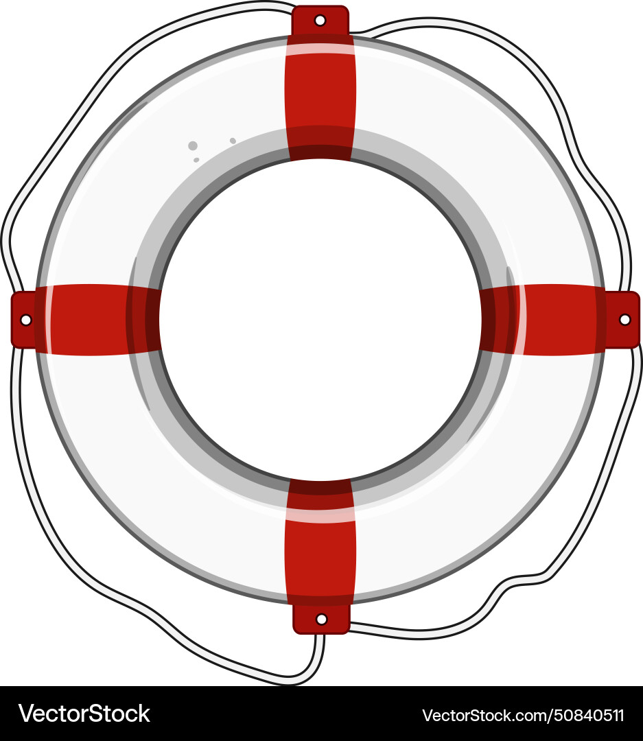 Safety lifebuoy cartoon Royalty Free Vector Image