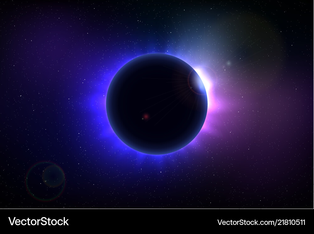 Total solar eclipse Royalty Free Vector Image - VectorStock