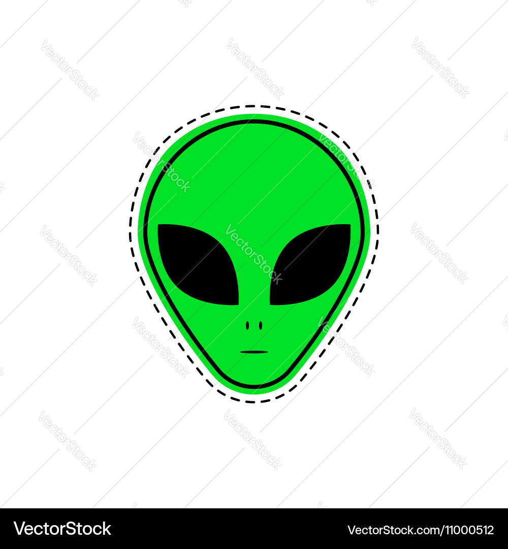 Comic creative fashion alien Royalty Free Vector Image