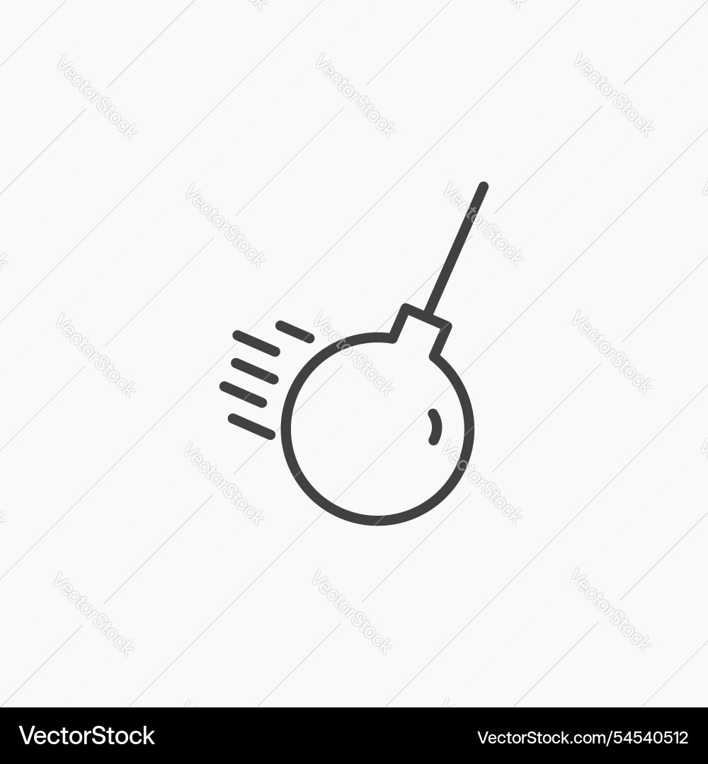 Demolition ball icon Royalty Free Vector Image
