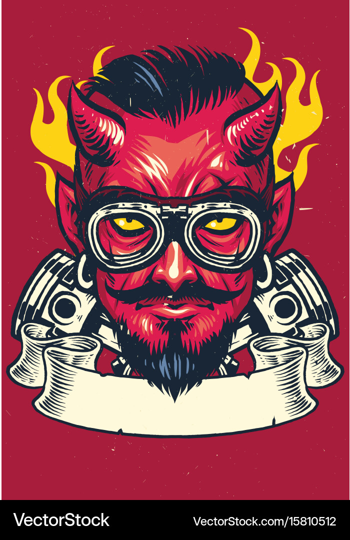 Devil rider Royalty Free Vector Image - VectorStock