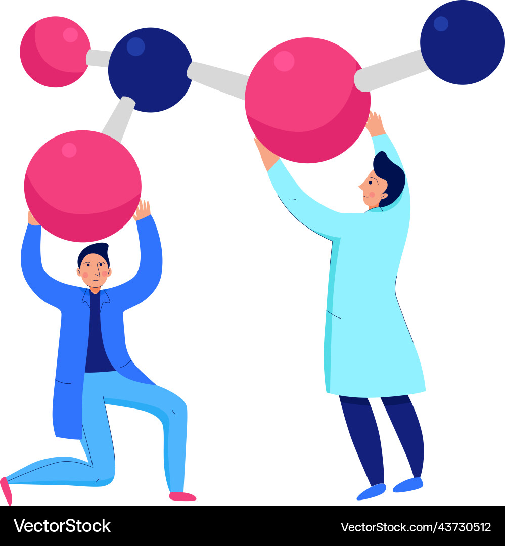 Flat science laboratory Royalty Free Vector Image