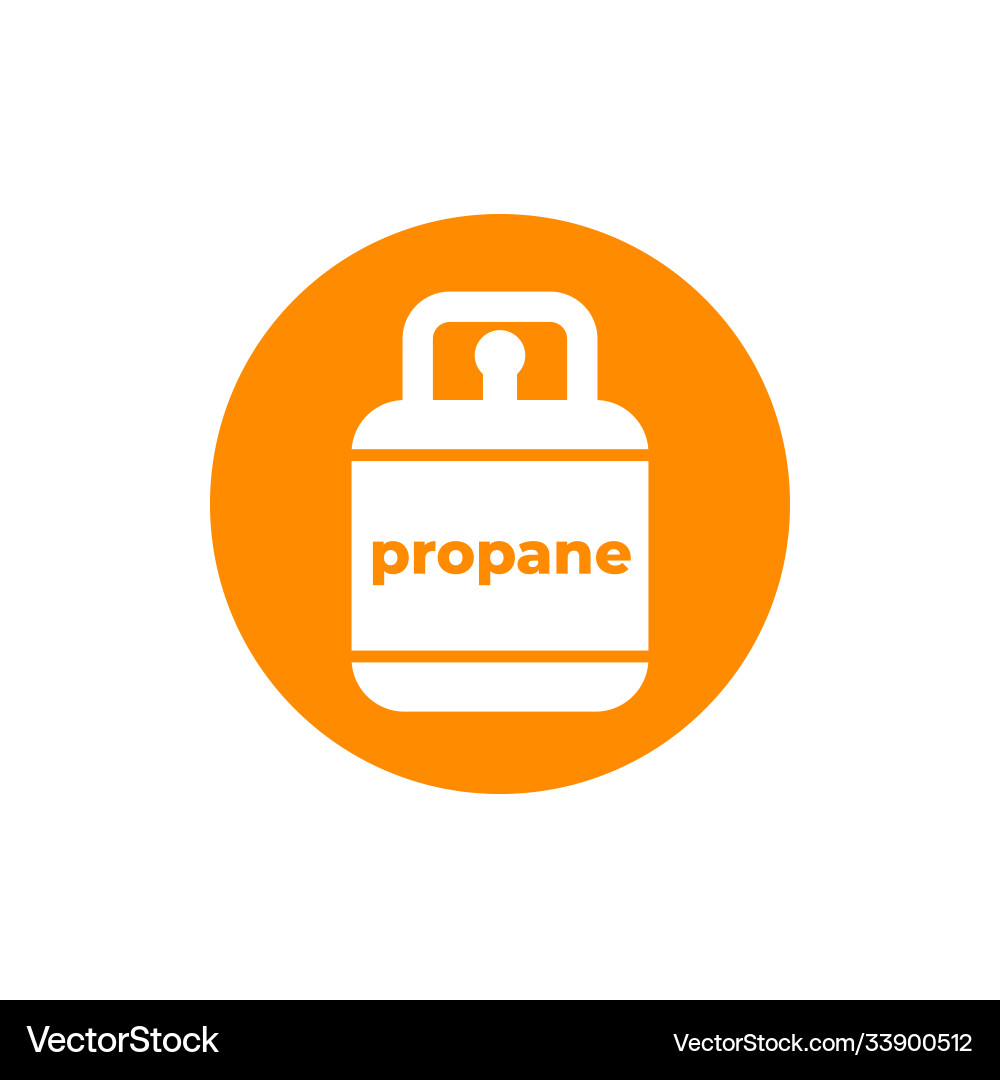Gas cylinder propane tank icon Royalty Free Vector Image