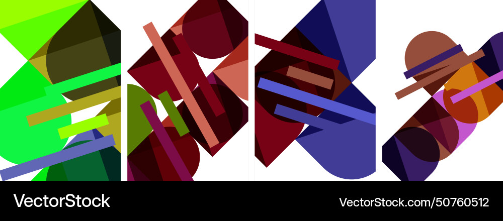 Geometric composition abstract background poster Vector Image